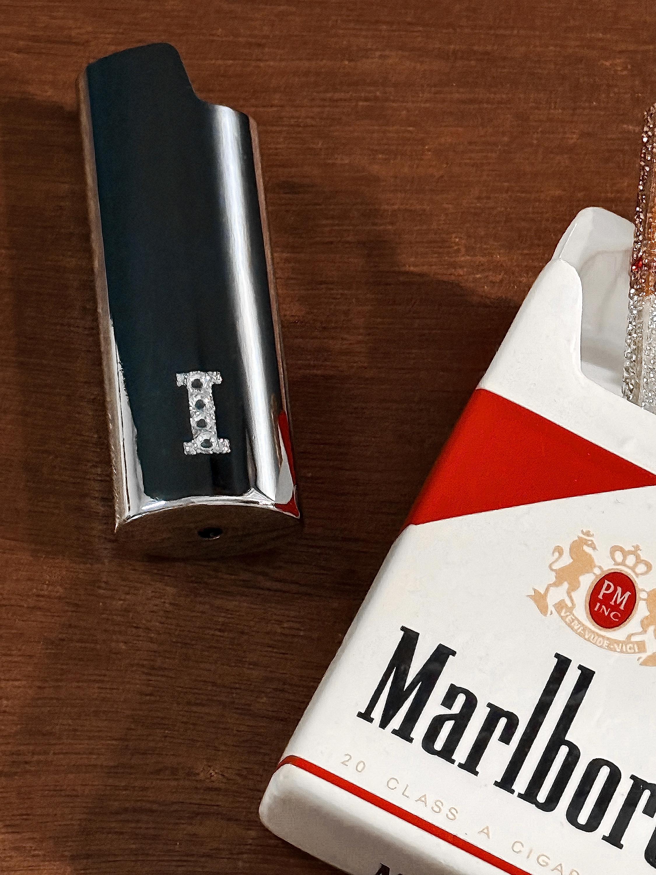 Custom Sparkle Initial Lighter Case | Personalized Bachelorette Gift ...