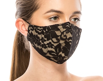 Black Lace Mask | Etsy