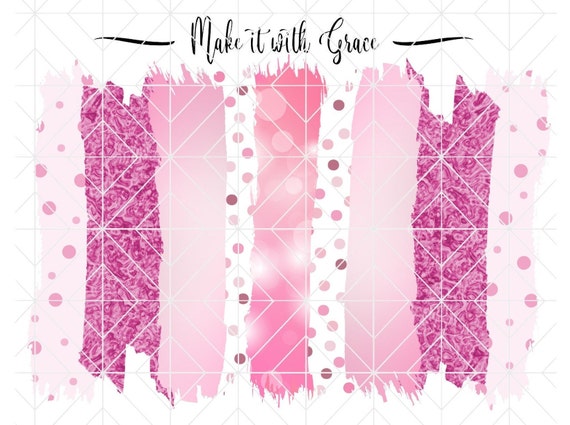 Home & Living Pink Brushstrokes // Sublimation Design // Pink Glitter ...