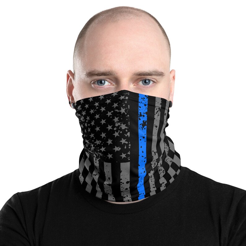 Police Neck Gaiter: thin blue line face mask | Etsy