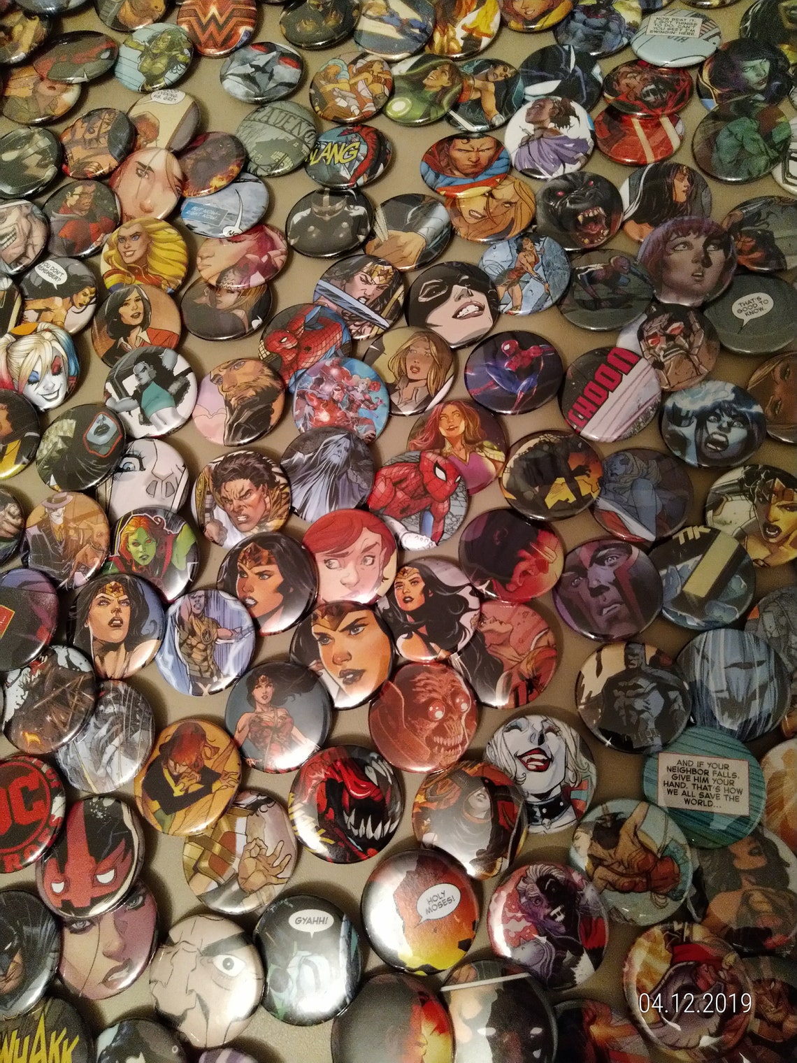 Superhero/comic Buttons Marvel DC Custom Pinback Unique | Etsy