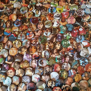 Superhero/comic Buttons, Marvel, DC, Custom, Pinback, Unique, Flair, 1. ...
