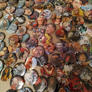 Superhero/comic Buttons, Marvel, DC, Custom, Pinback, Unique, Flair, 1. ...