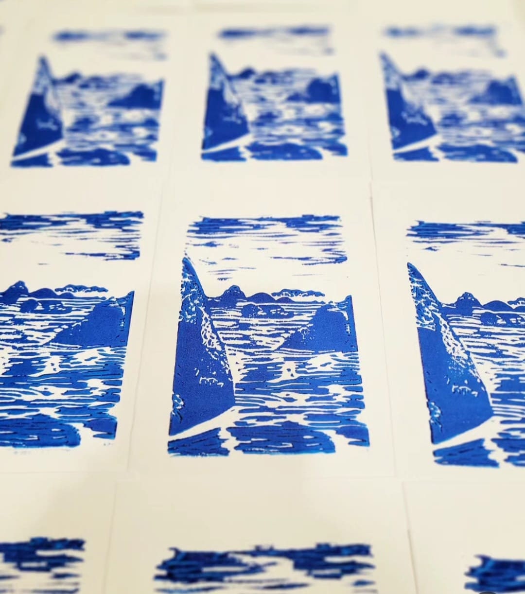 Trinidad State Beach Linocut Print - California Coastal Art - Etsy