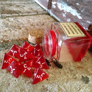 Dungeons and Dragons Health/healing Potion/bottle With Dice! - Etsy