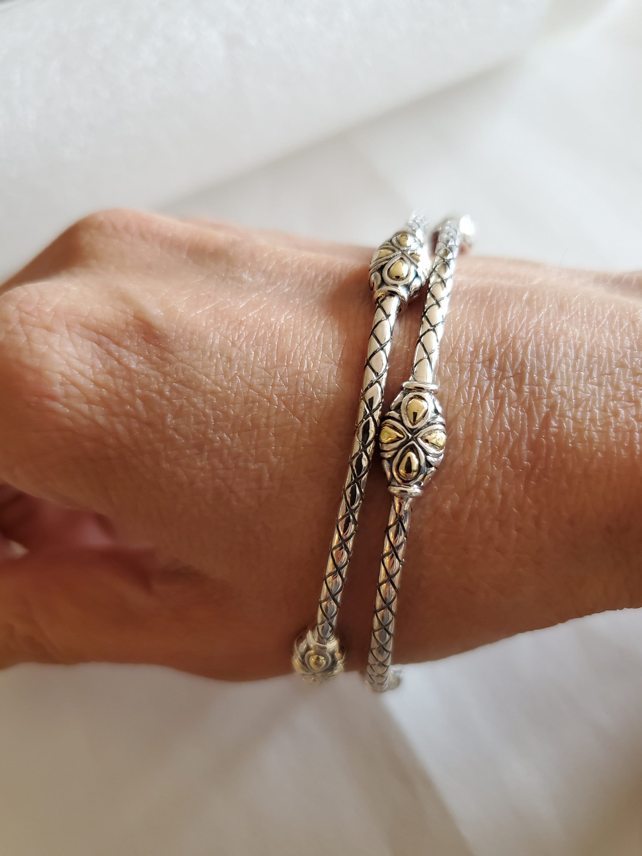 Balinese Style Sterling Silver Bangles . - Etsy