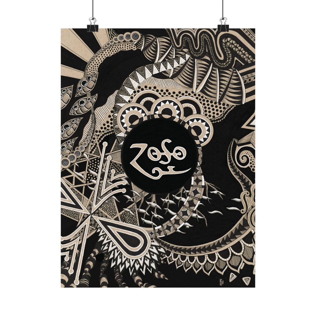 Led Zeppelin Original Fan Art ZOSO 1 - Etsy