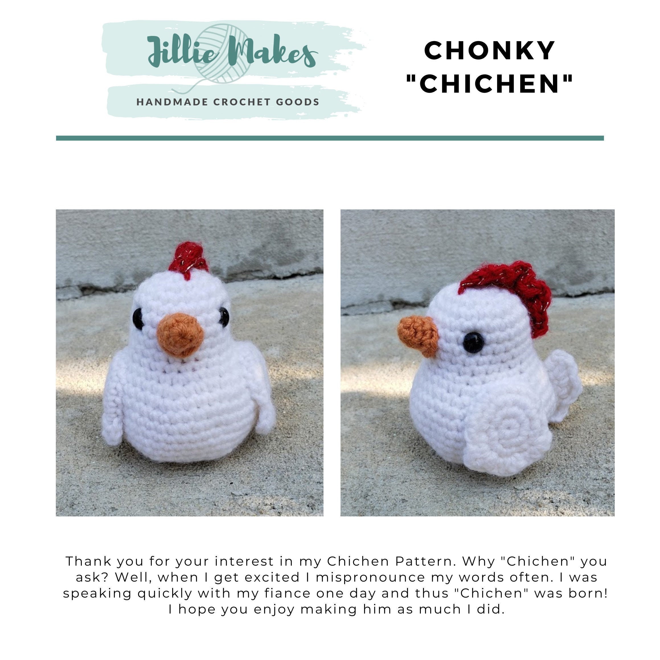 PATTERN: Chicken Pattern, Chicken Amigurumi, Digital Pattern, Stuffed ...
