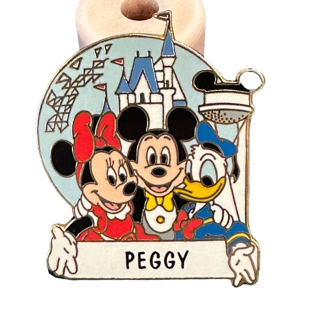 Disney Pin Mickey Minnie Donald Duck Peggy Trading Lapel Pin Authentic Vintage Etsy