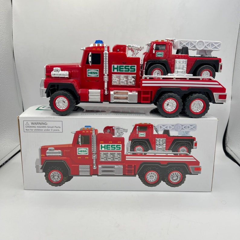 Hess Fire Truck Ladder Rescue Lights Blazing Sirens Tower Ladder ...