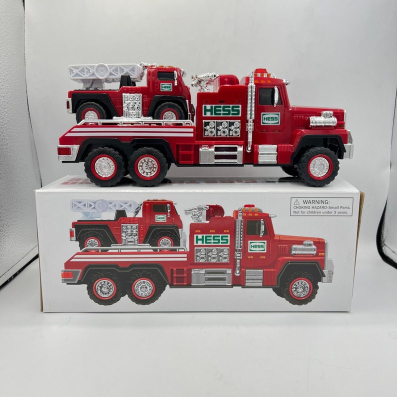 Hess Fire Truck Ladder Rescue Lights Blazing Sirens Tower Ladder ...