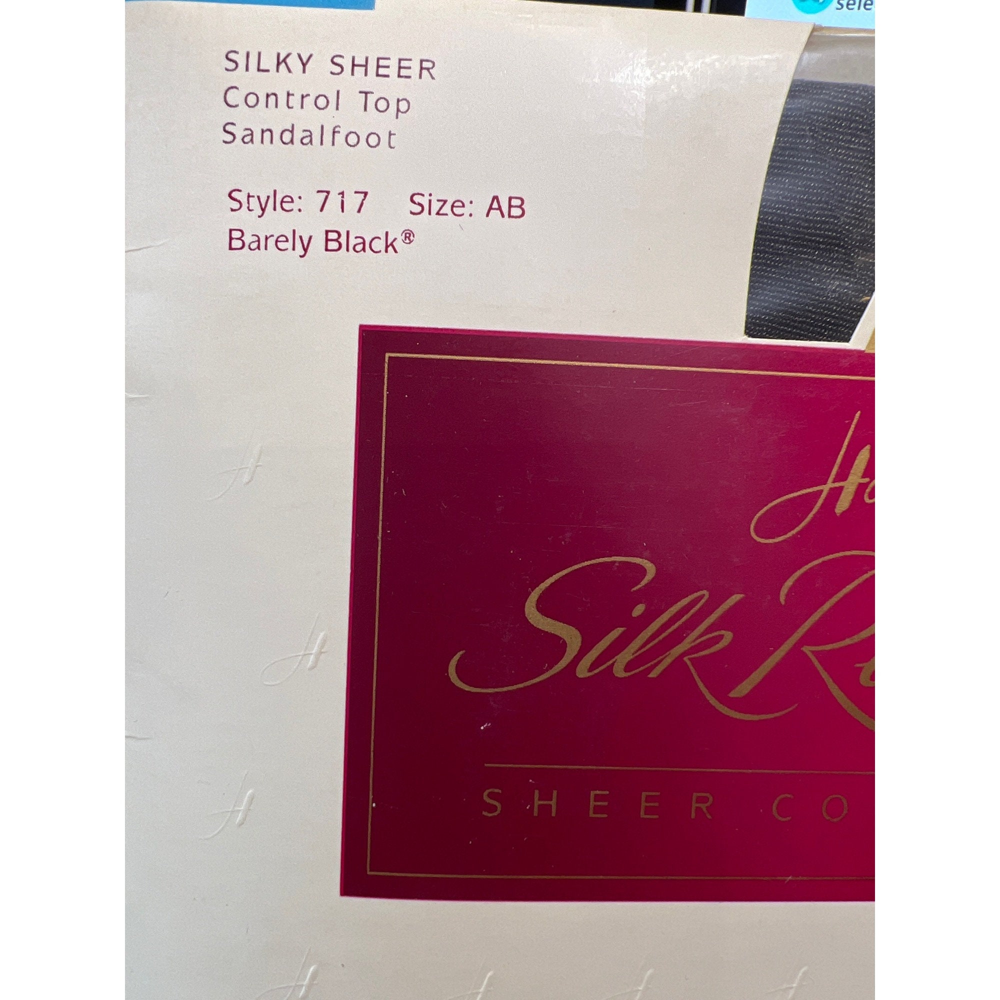 Vintage 1996 Hanes Silky Reflections Sheer Pantyhose Control Top ...