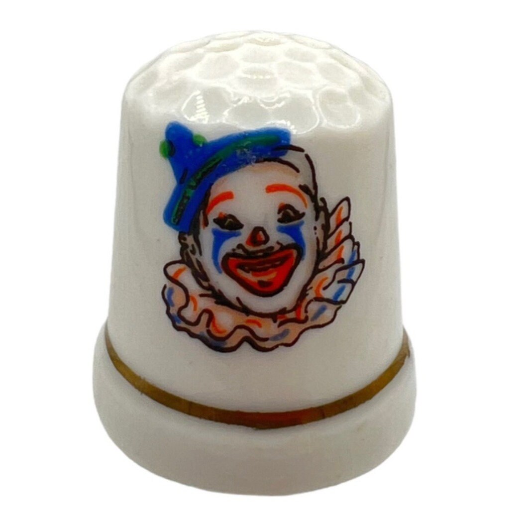 Clown Thimble Bone China Porcelain Lot of 6 Vintage - Etsy