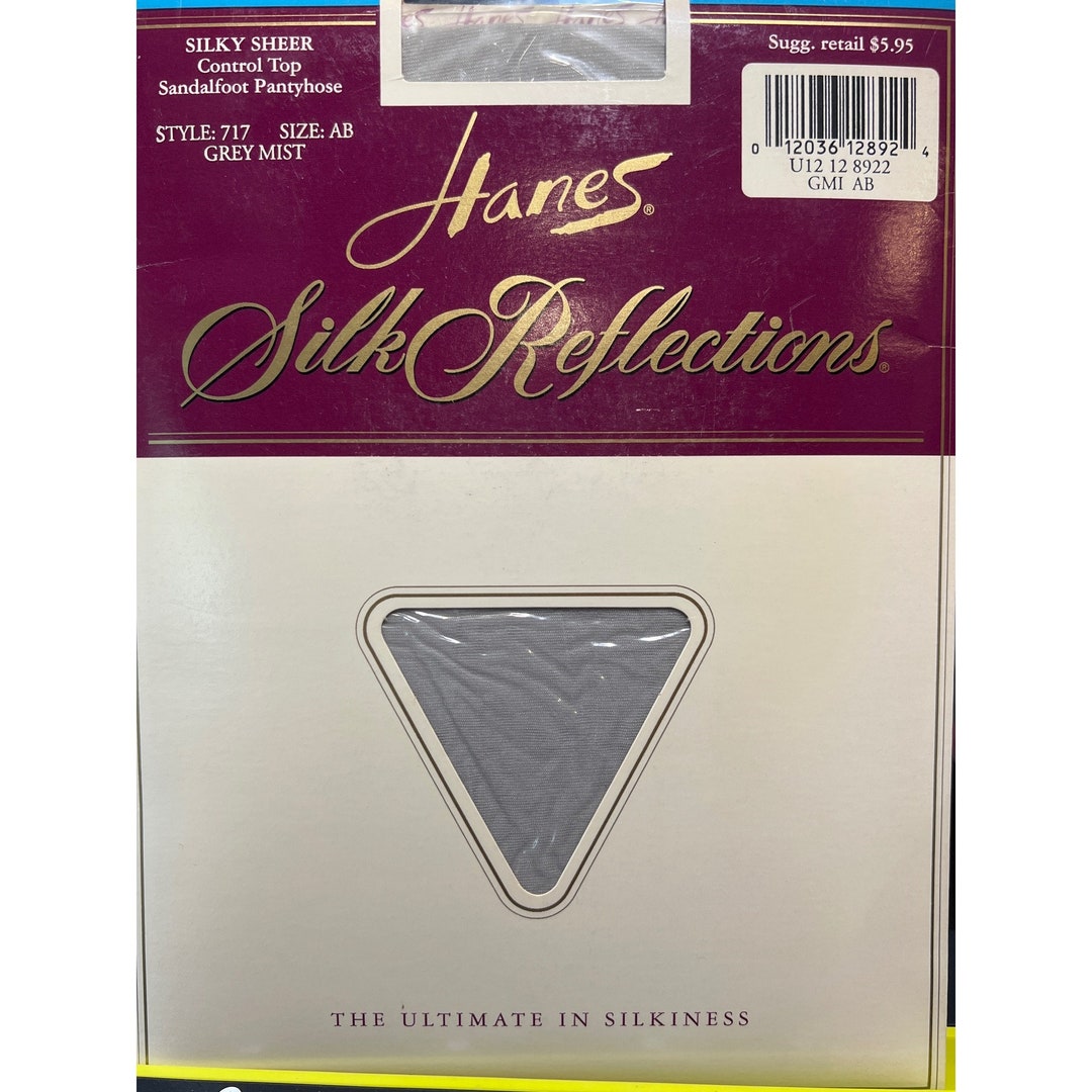 Vintage 1995 Hanes Silky Reflections Silky Sheer Pantyhose Control Top ...