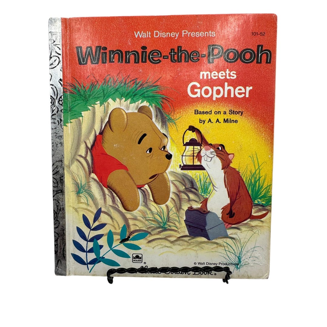 Walt Disney Winnie the Pooh Meets Gopher Little Golden Book 1965 A.A ...