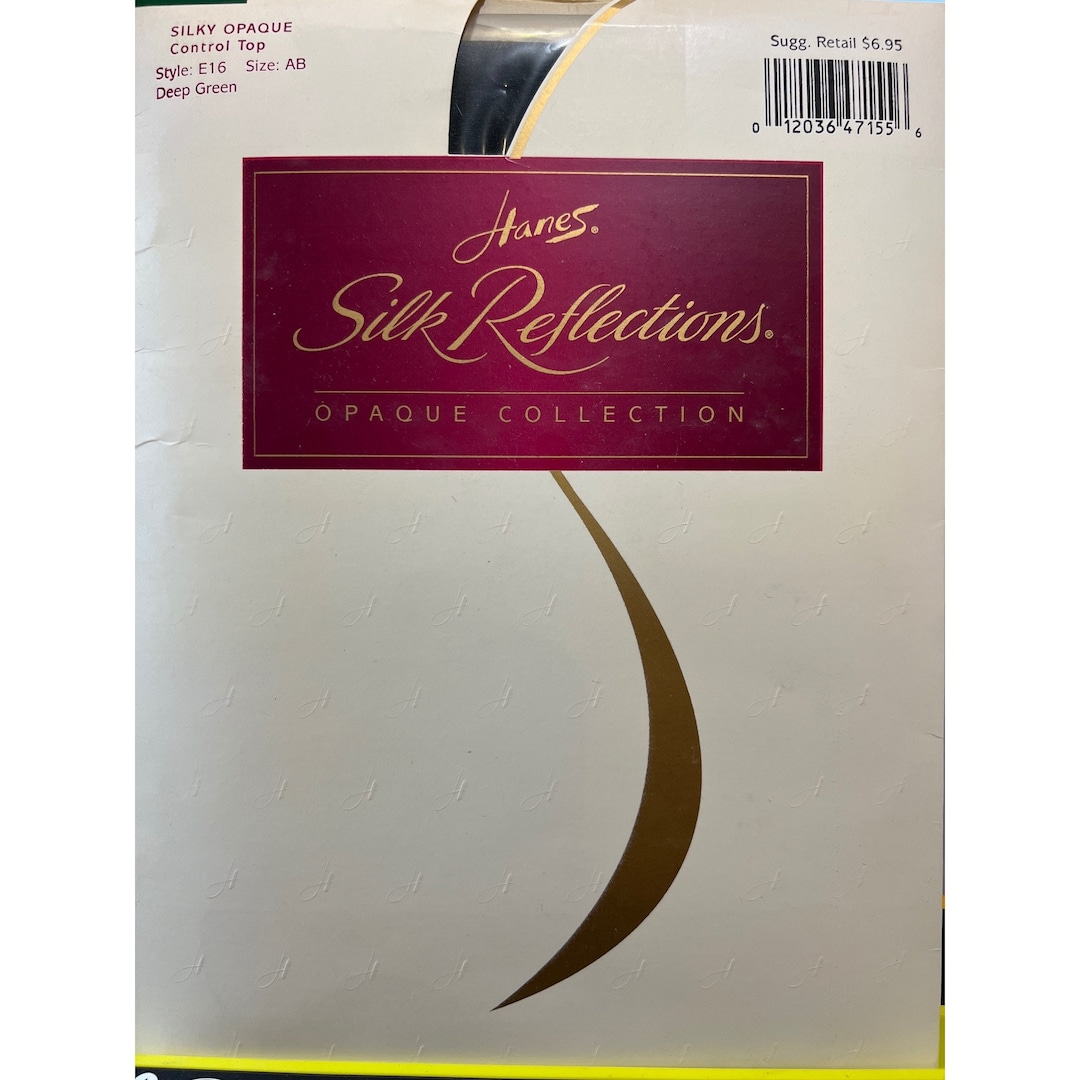 Vintage 1996 Hanes Silky Reflections Silky Opaque Pantyhose Control Top ...