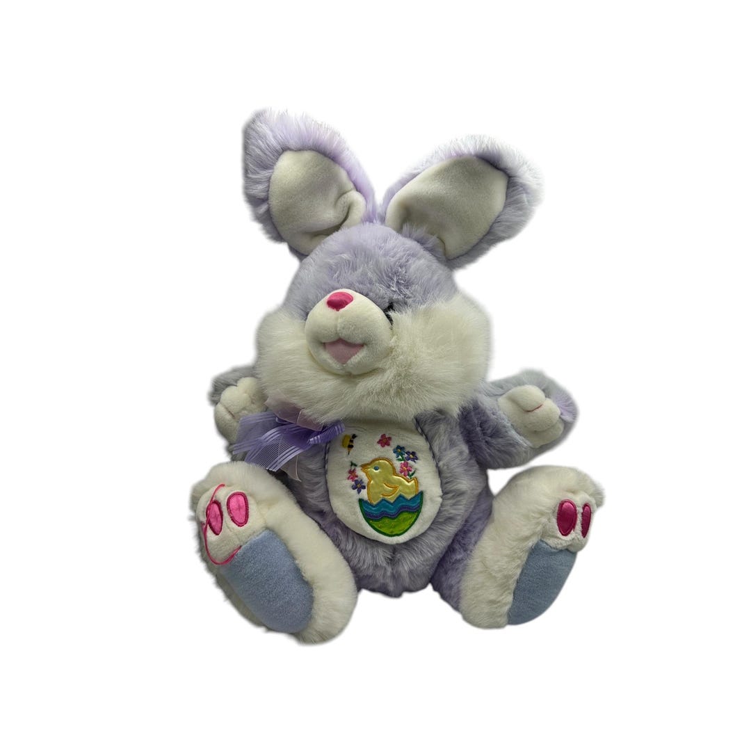 Dan Dee Plush Easter Bunny Hoppy Hopster Chick Egg Vintage Purple ...