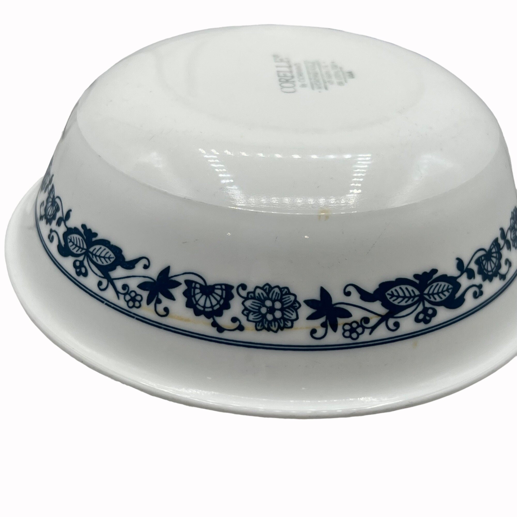 Vintage Corelle Vitrelle Glass Old Town Blue Onion Banded Cereal Soup ...