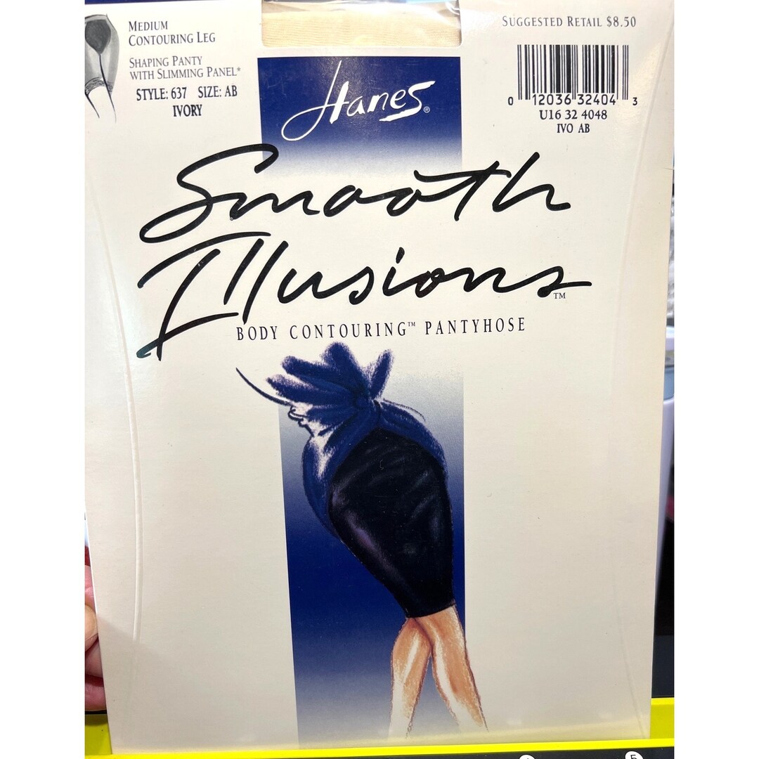 2 Pack Hanes Smooth Illusions Body Contouring Pantyhose Barely Black Size AB - Etsy