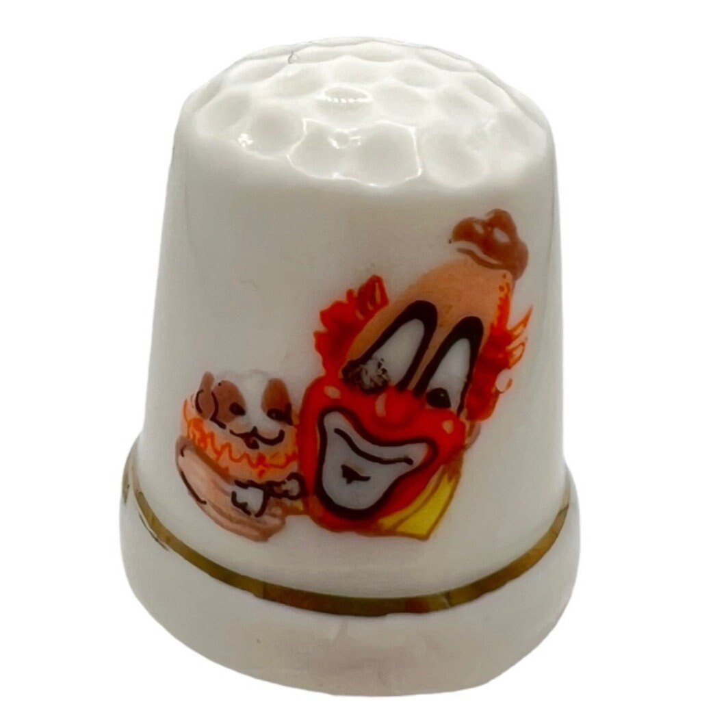 Clown Thimble Bone China Porcelain Lot of 6 Vintage - Etsy