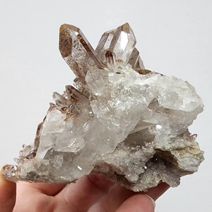Quartz Cluster With Hematite Inclusion From Brazil - 0.52lb - Etsy