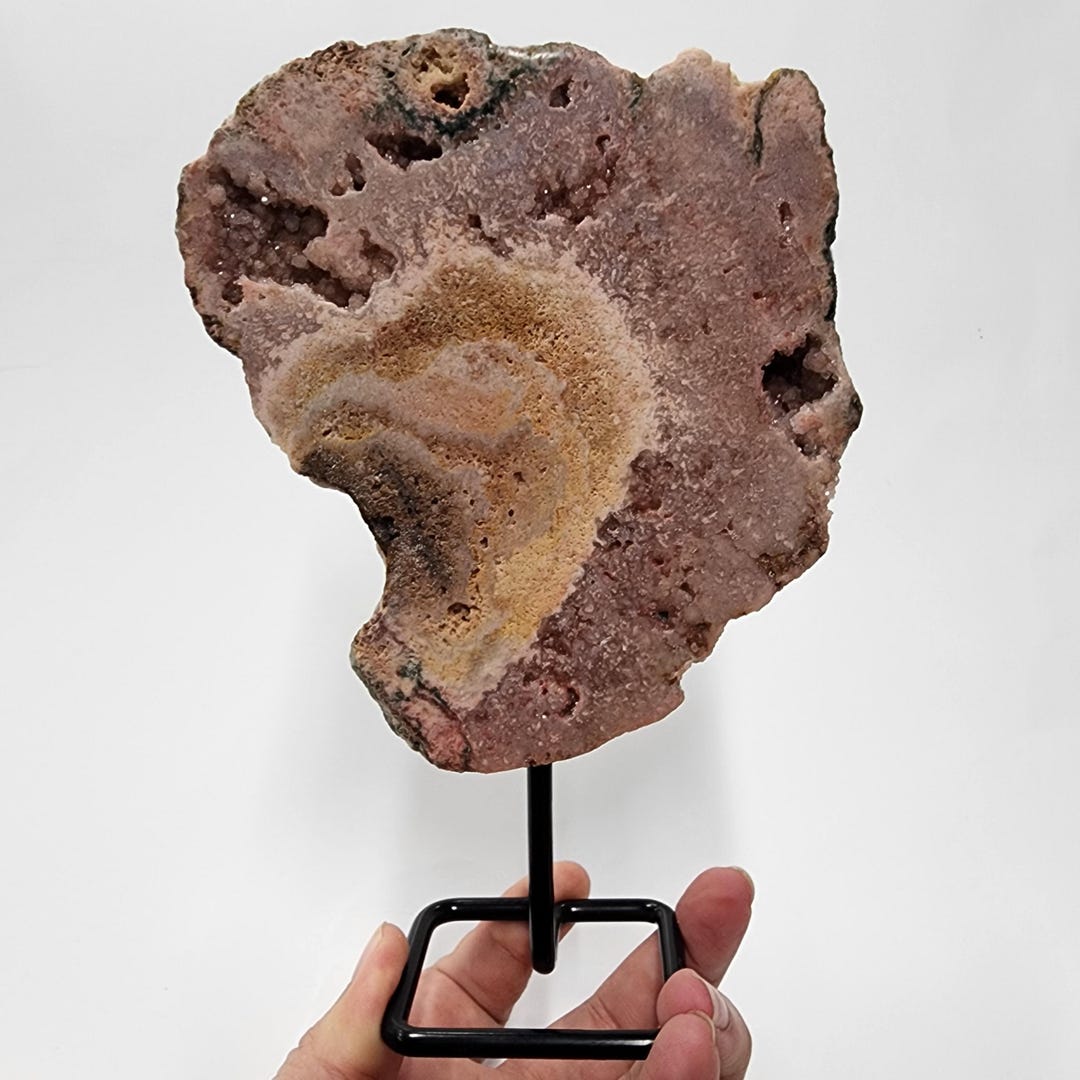 Pink Amethyst Slab on Stand From Brazil - 0.92 Lb - Etsy