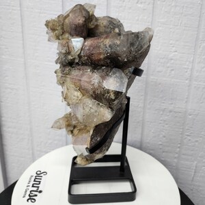 Lodolite Quartz (garden Quartz) Cluster on Metal Stand From Brazil - 14 ...