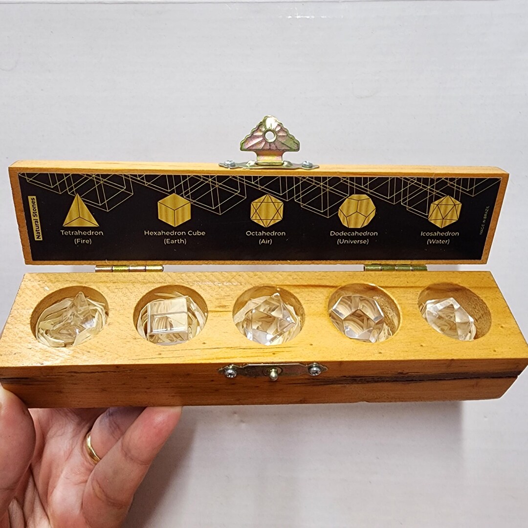 Clear Quartz Geometric Shape Set | Set of 5 Piece Clear Quartz Sacred ...