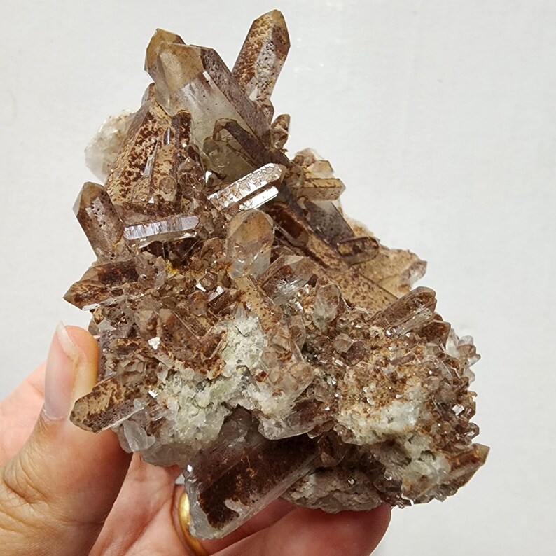Quartz Cluster With Hematite Inclusion From Brazil - 0.52lb - Etsy