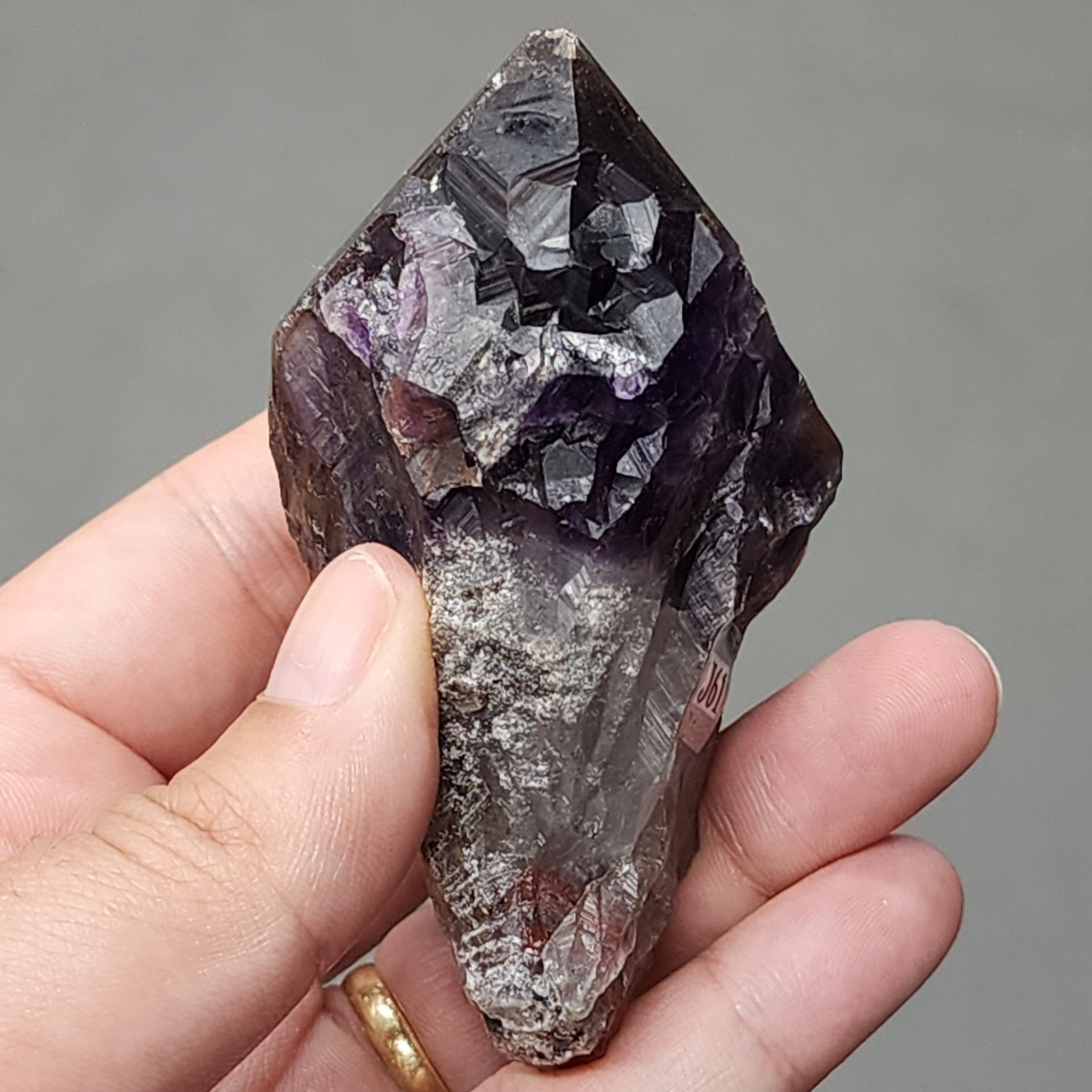 Rare Trigonic Record Keeper Amethyst Point From Brazil - Rough Dark ...