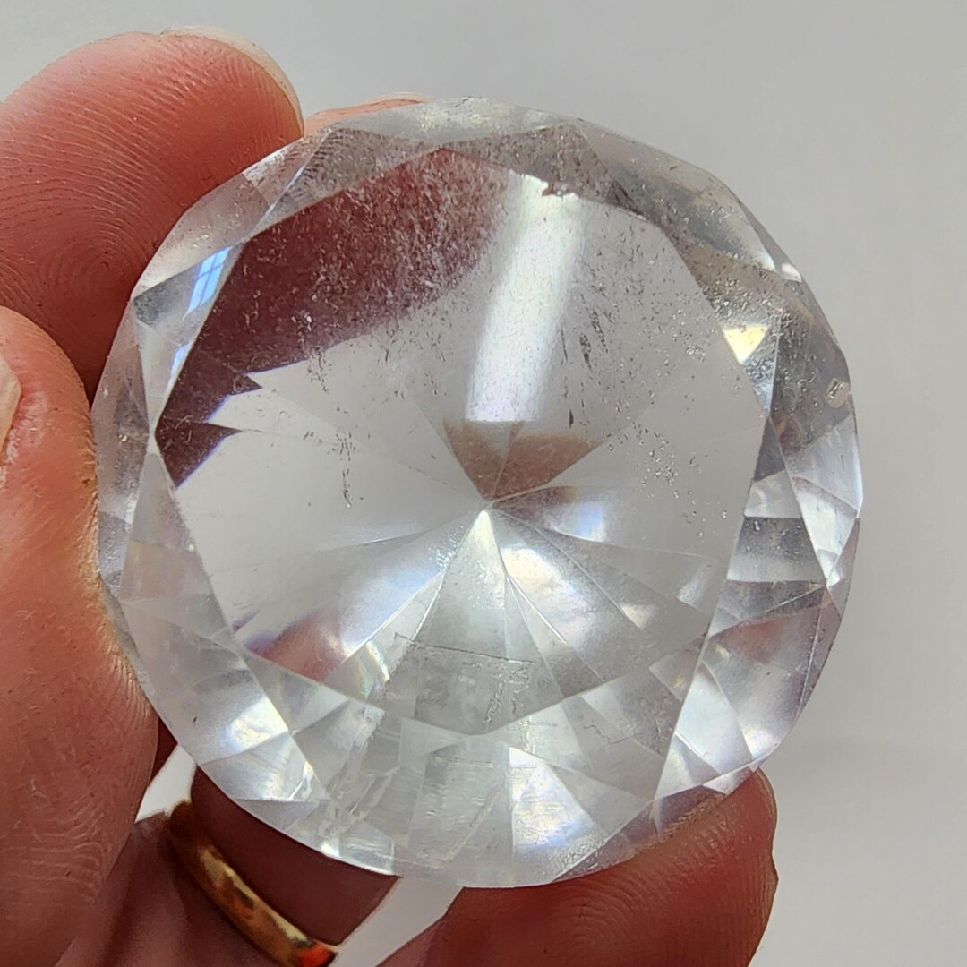 Diamond Cut Clear Quartz - Faceted Clear Quartz - Brazilian Quartz - Etsy