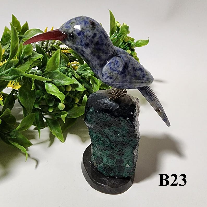 Gemstone Bird Sculpture - Small Handmade Hummingbird - Etsy