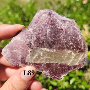 Rough Lepidolite Mica Slices With Muscovite Window - Etsy