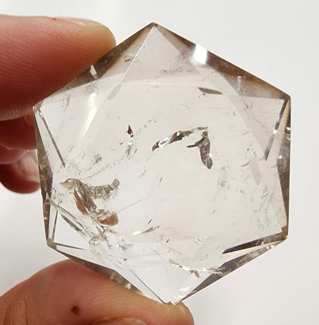 Polished Clear Quartz Shaped Hexagram Star - Gemstone Star of David - Etsy