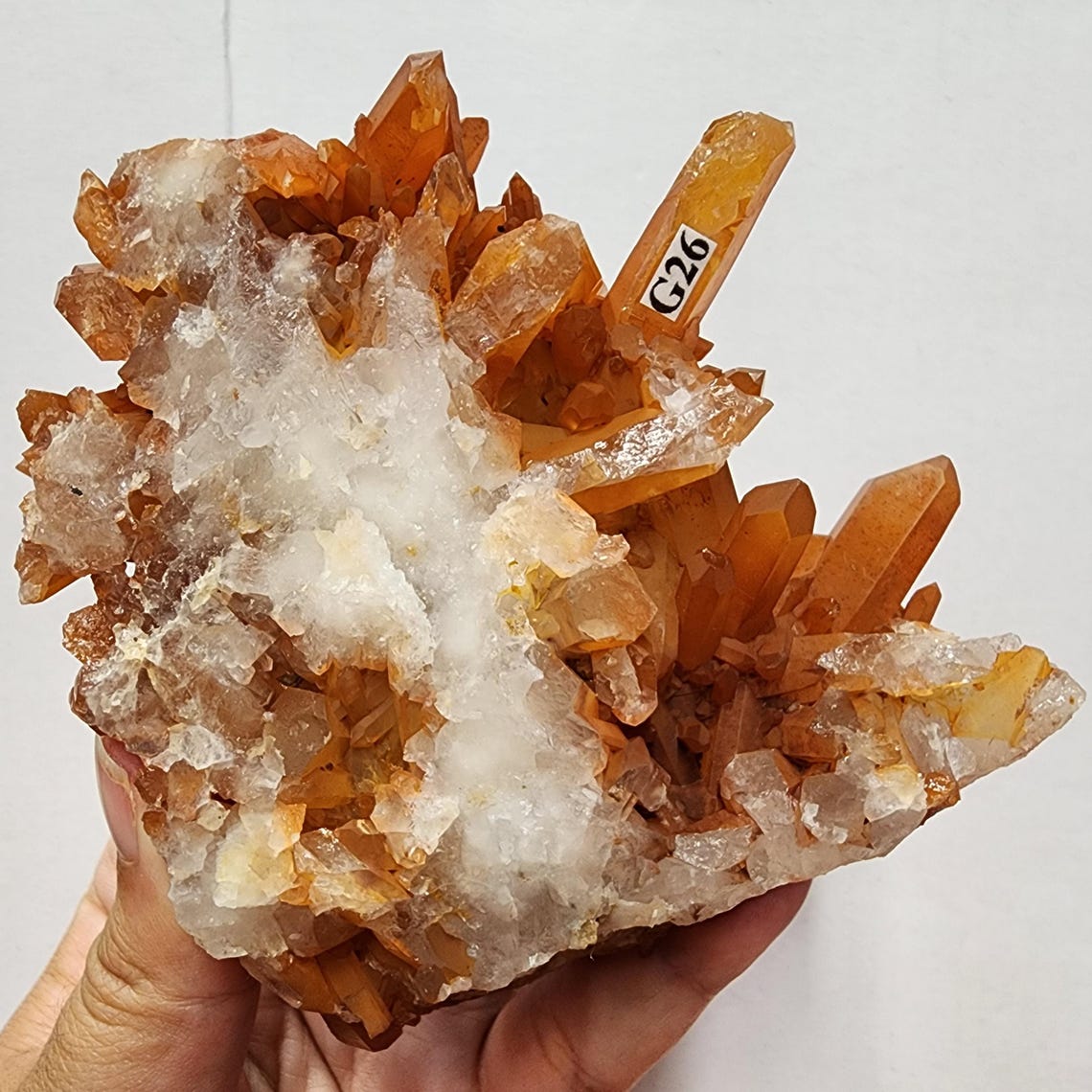 Tangerine Quartz Cluster From Brazil - 1.01 Lb - Etsy