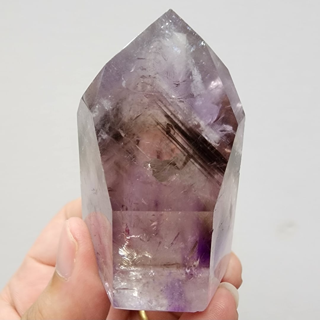 Polished Amethyst Phantom Tower From Brazil - Etsy