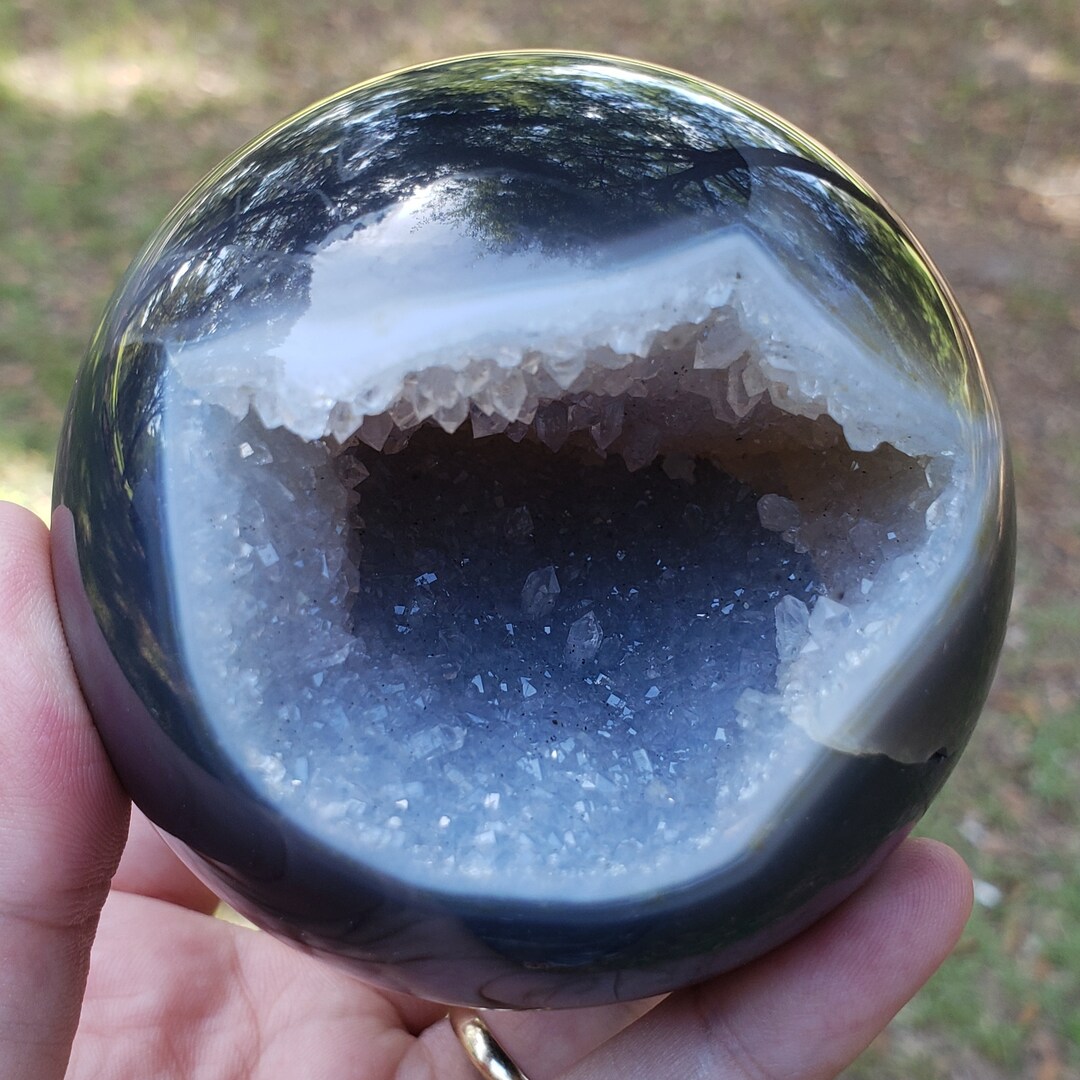 Geode Druzy Sphere - 1.18 Lb - Etsy