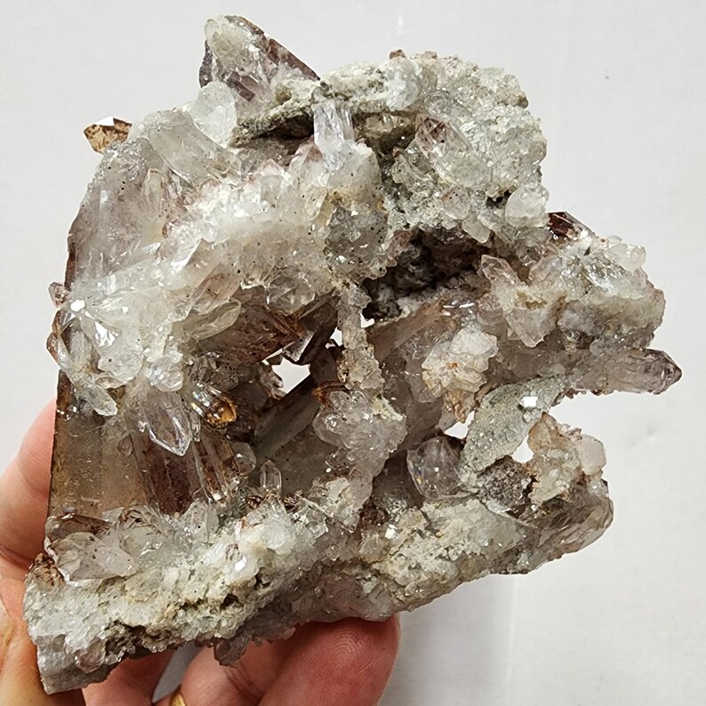 Quartz Cluster With Hematite Inclusion From Brazil - 0.52lb - Etsy