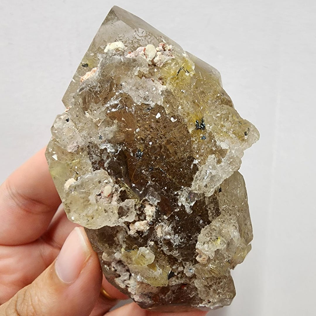 Semi Polished Rutilated Smoky Quartz Point Quartz With Rutile - Etsy