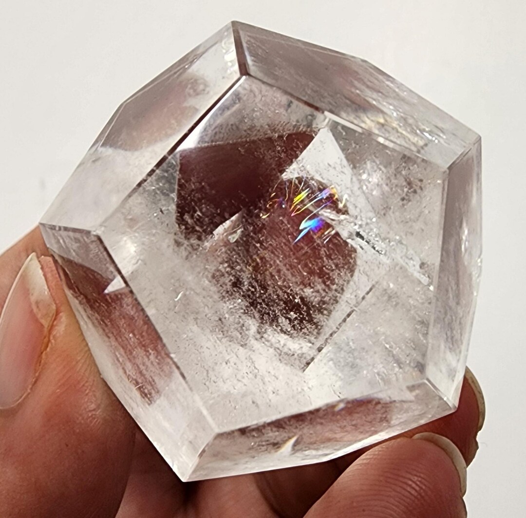 Polished Dodecahedron Clear Quartz Crystal From Brazil - Geometric ...
