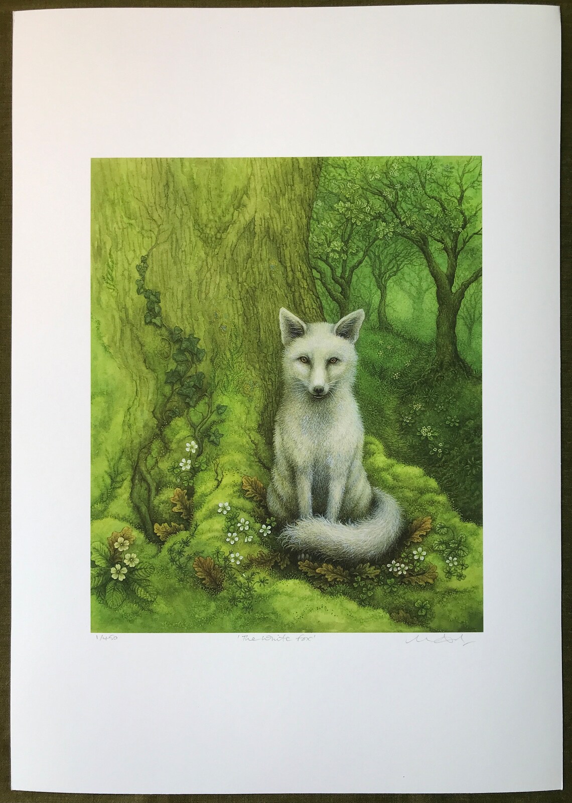 Limited Edition Print of "the White Fox" - Etsy