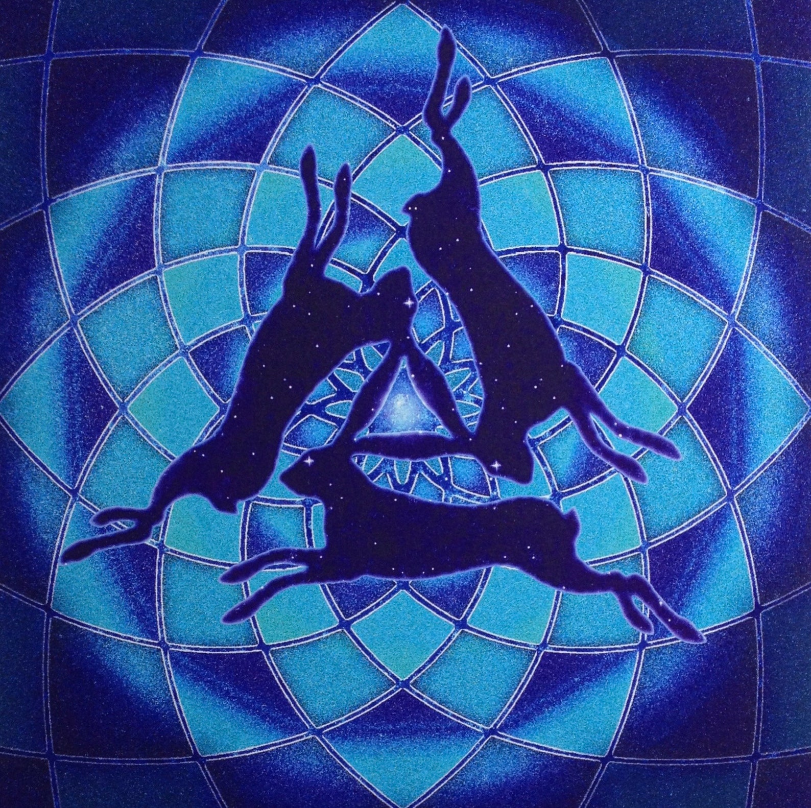 Giclée print of Triple Hares | Etsy