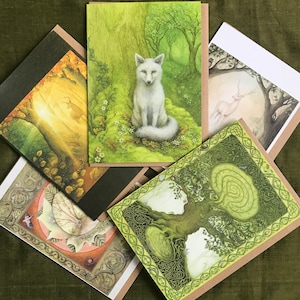 Set of Five Greetings Cards: "creatures of the Forest" - Etsy UK