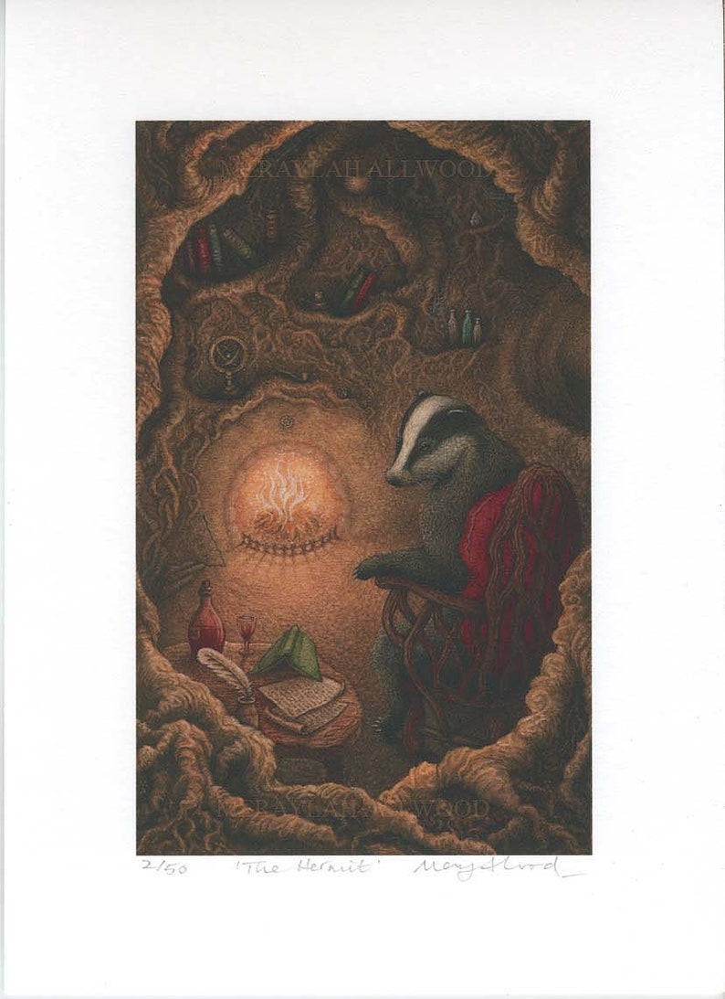 Limited Edition Print of the Hermit | Etsy