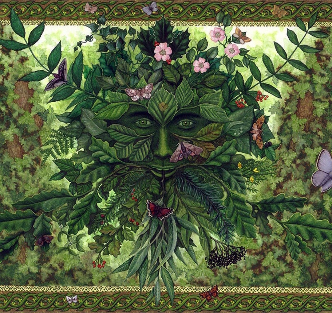 Limited Edition Lithographic Print: “green Man”. - Etsy