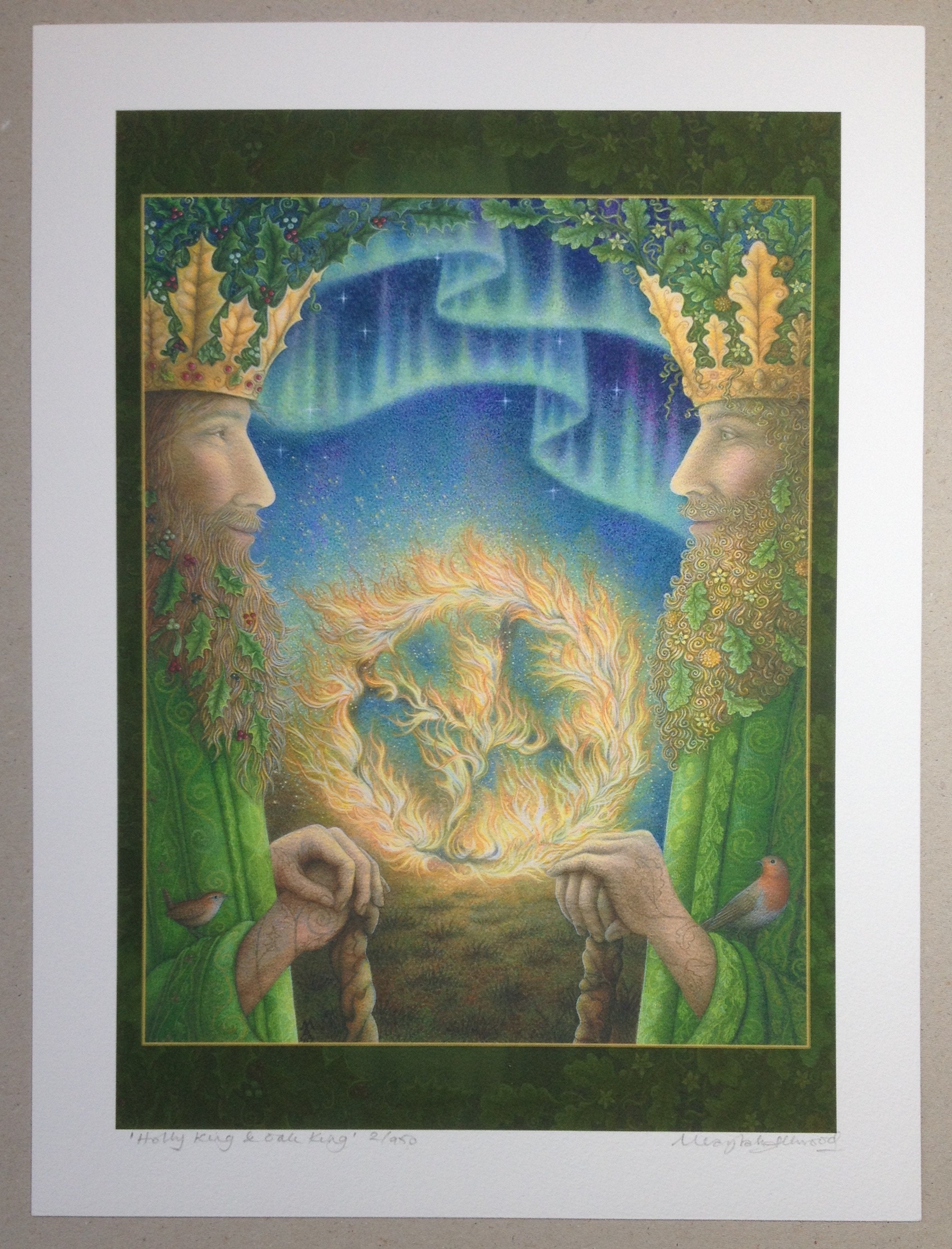 Giclée Print of holly King Oak King. - Etsy UK