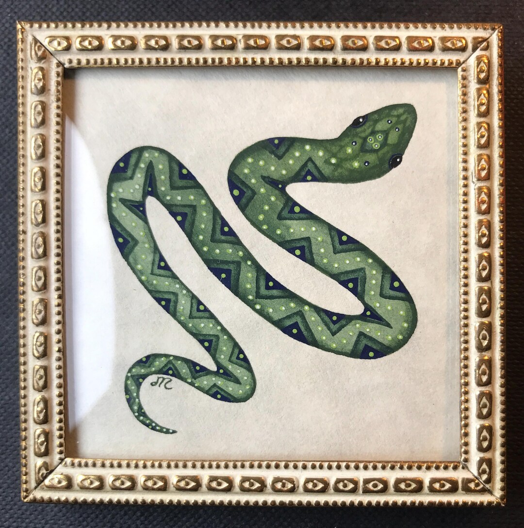 Green Snake - Original Painting - Etsy