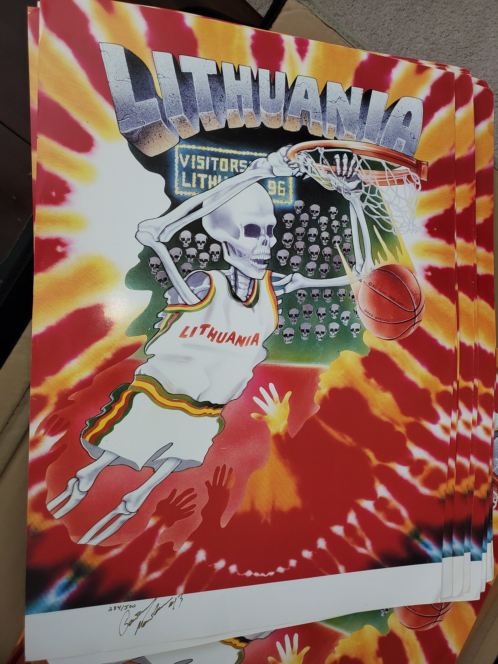Grateful Dead Inspired Lithuania '92 Barcelona Olympic Basketball ...