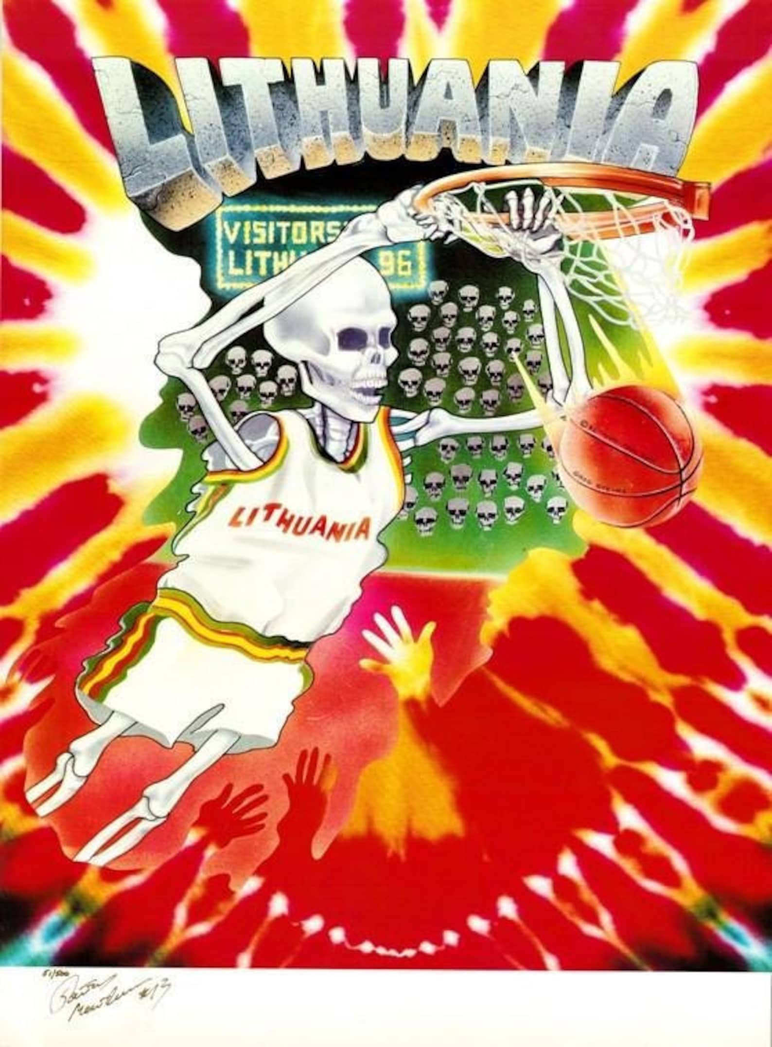 Grateful Dead Inspired Lithuania '92 Barcelona Olympic Basketball ...