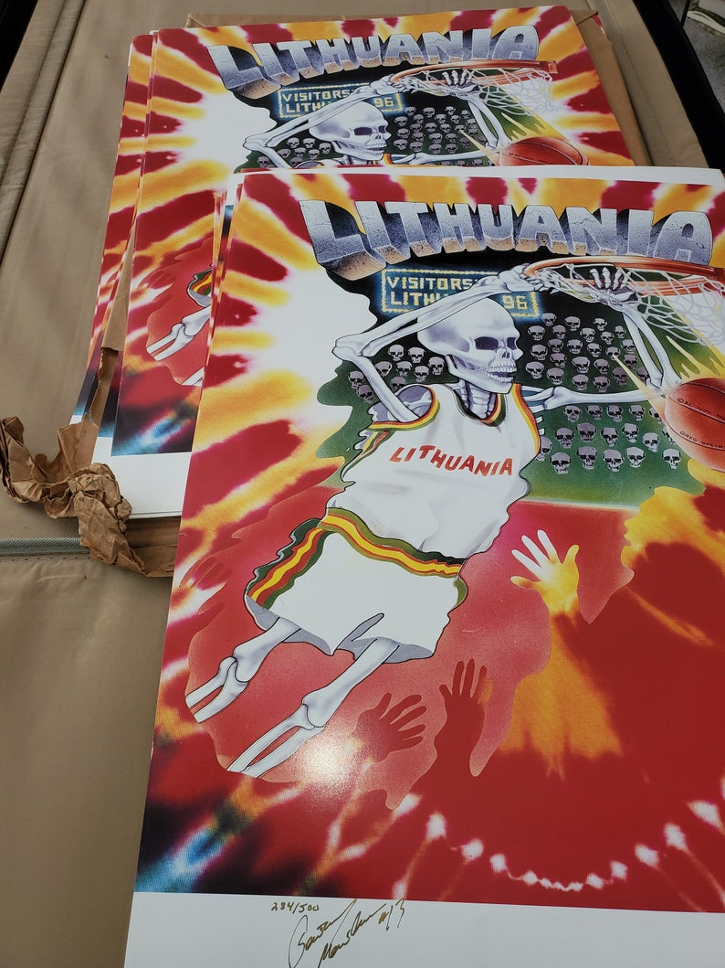 Grateful Dead Inspired Lithuania '92 Barcelona Olympic Basketball ...